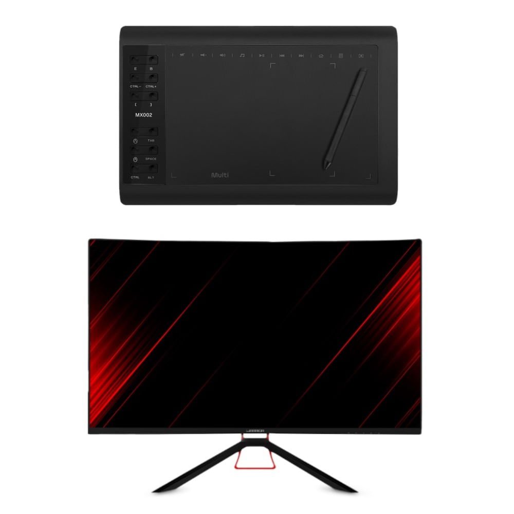 Combo Tech - Monitor Gamer Shin Kai 24 Pol 165Hz e Mesa Digitalizadora ...