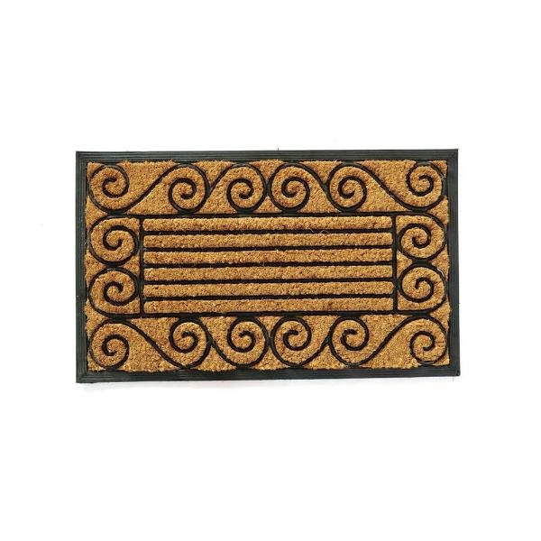 Capacho em fibra de coco e borracha Hudson Panamá Max Style 75x45cm ...
