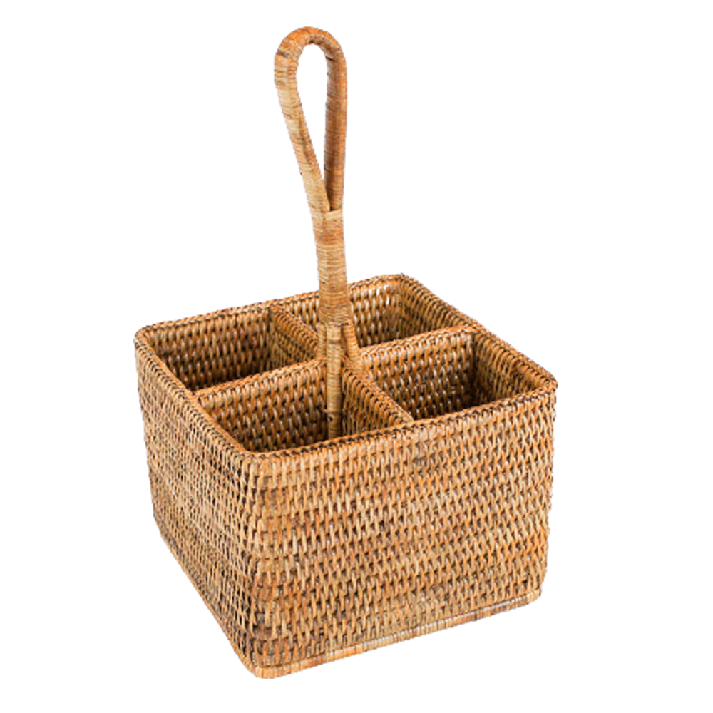 Porta Talher de Rattan Paya 20X35CM - Camicado