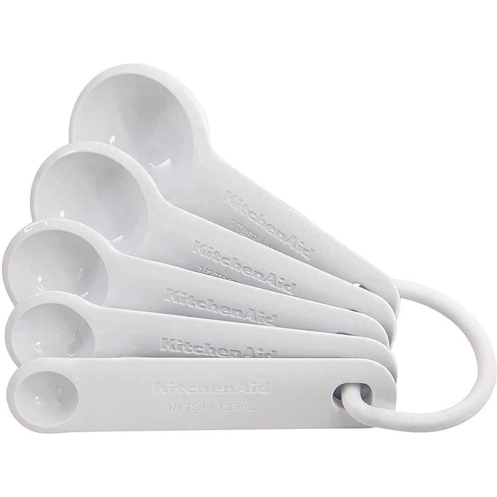 Conjunto Colheres de Medida Branca 5un - KitchenAid - Camicado