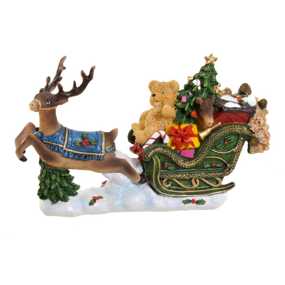 Trenó de Natal com Luz 26cm Espressione Christmas - Camicado