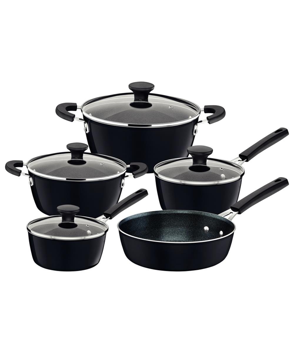 Jogo de Panelas Tramontina Glenz Esmaltado Cinza Stone 5 Peças - Camicado