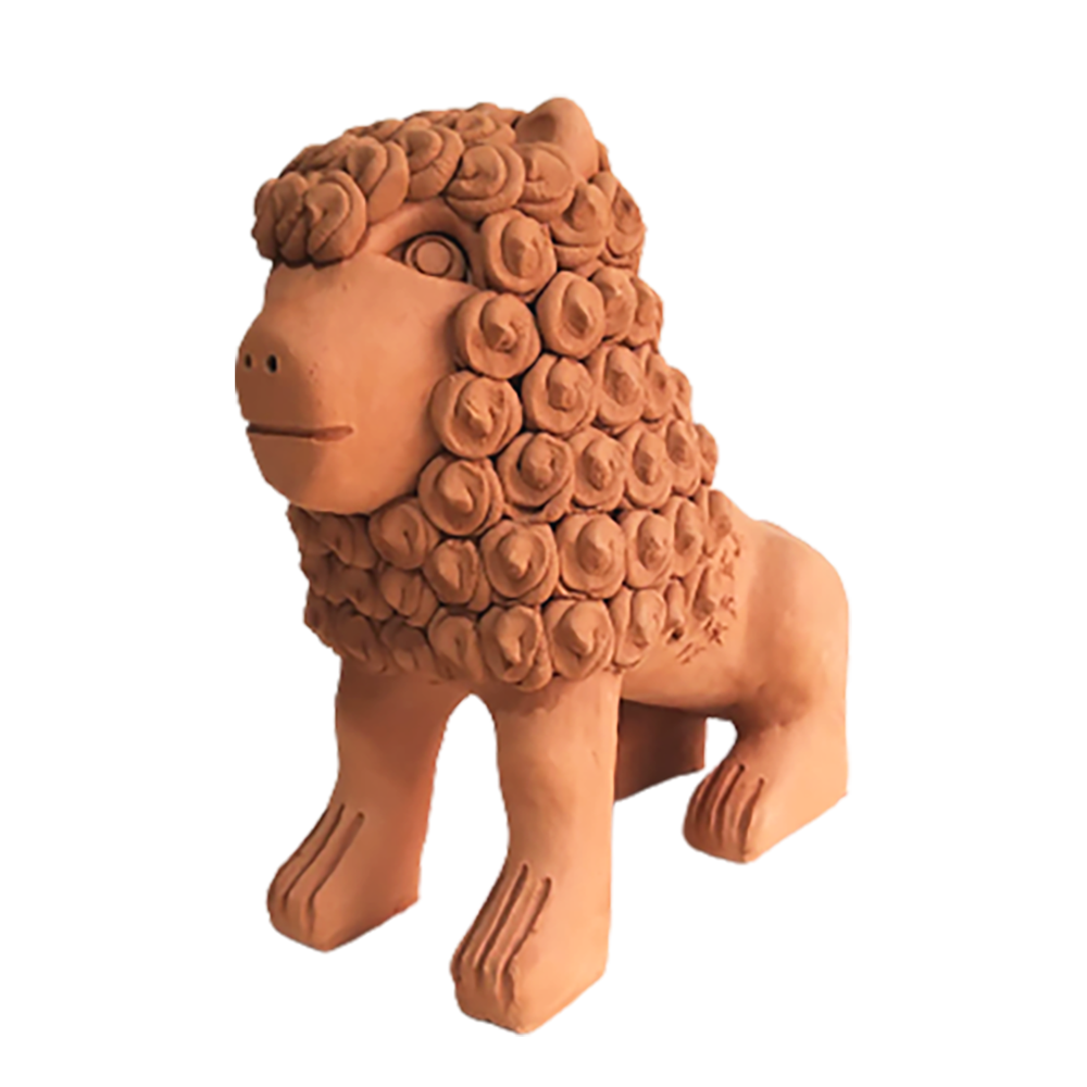 Leão de Nuca em cerâmica da Família Nuca (PP) - Camicado