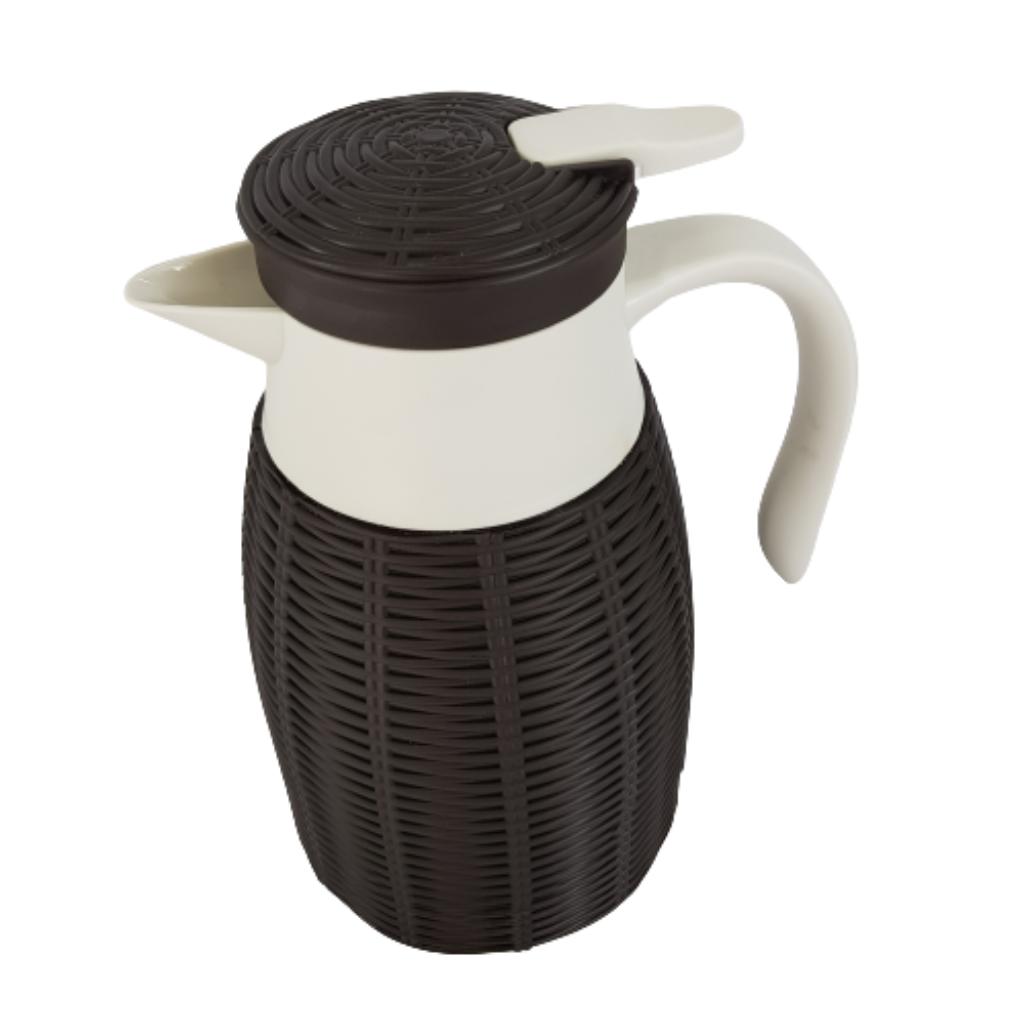 GARRAFA TÉRMICA REVESTIDA EM RATTAN Preta - Camicado