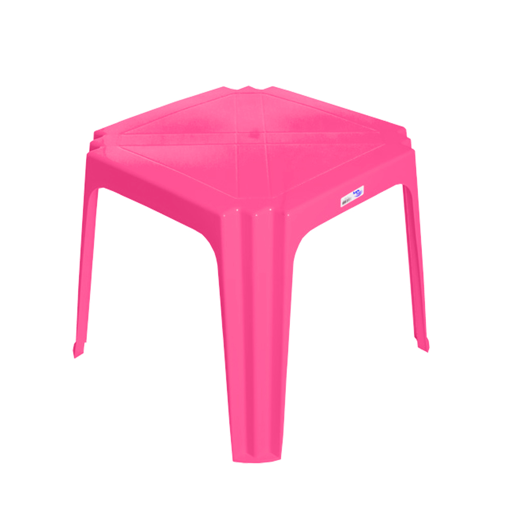 Mesa infantil plástico rosa 48x48cm Arca Plast - Camicado