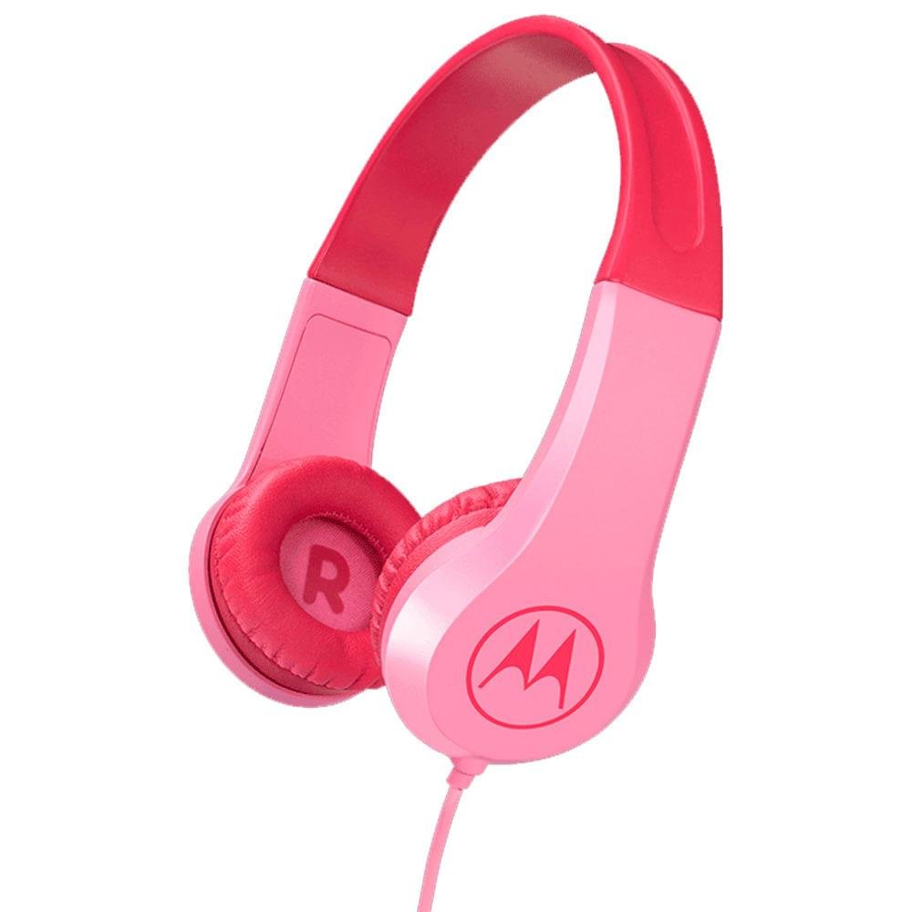 Fone De Ouvido Moto Jr 200 Kids Rosa Motorola - Camicado
