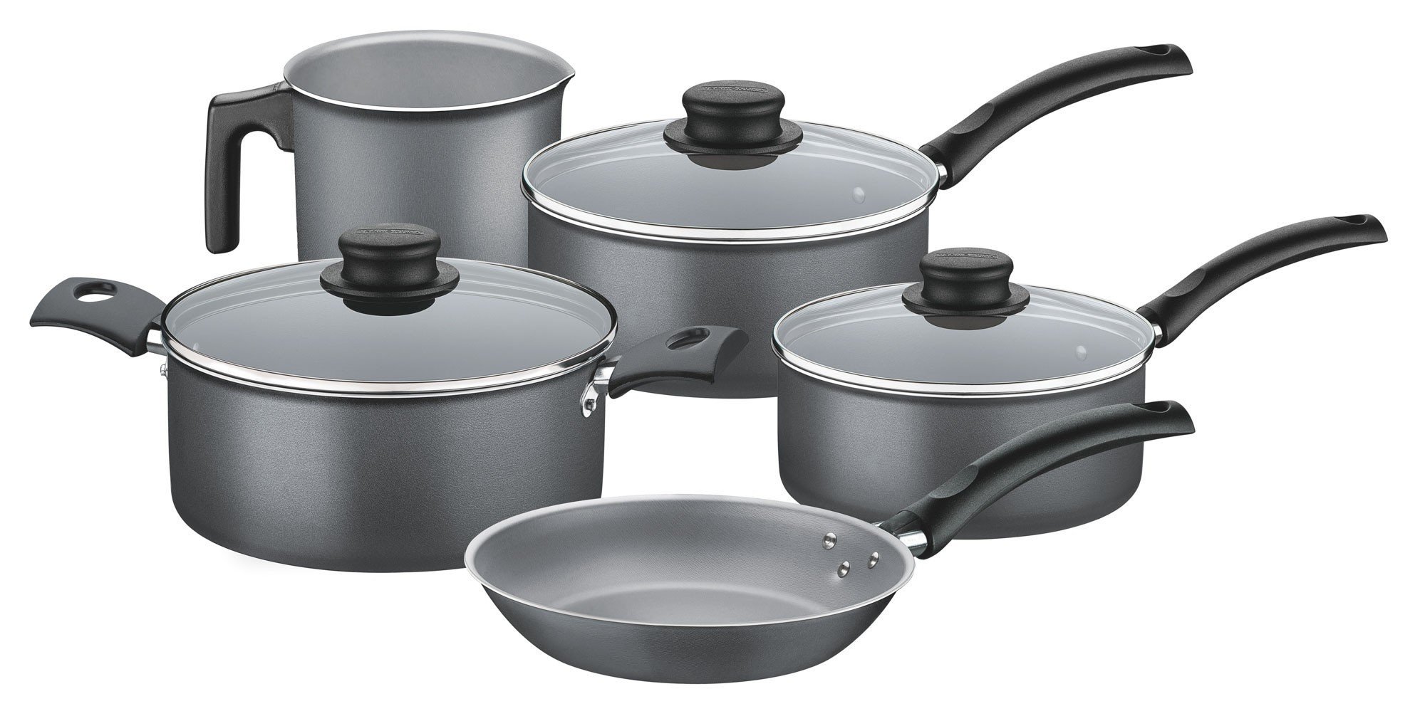 Jogo de panelas de alumínio com revestimento interno de antiaderente 5 ...