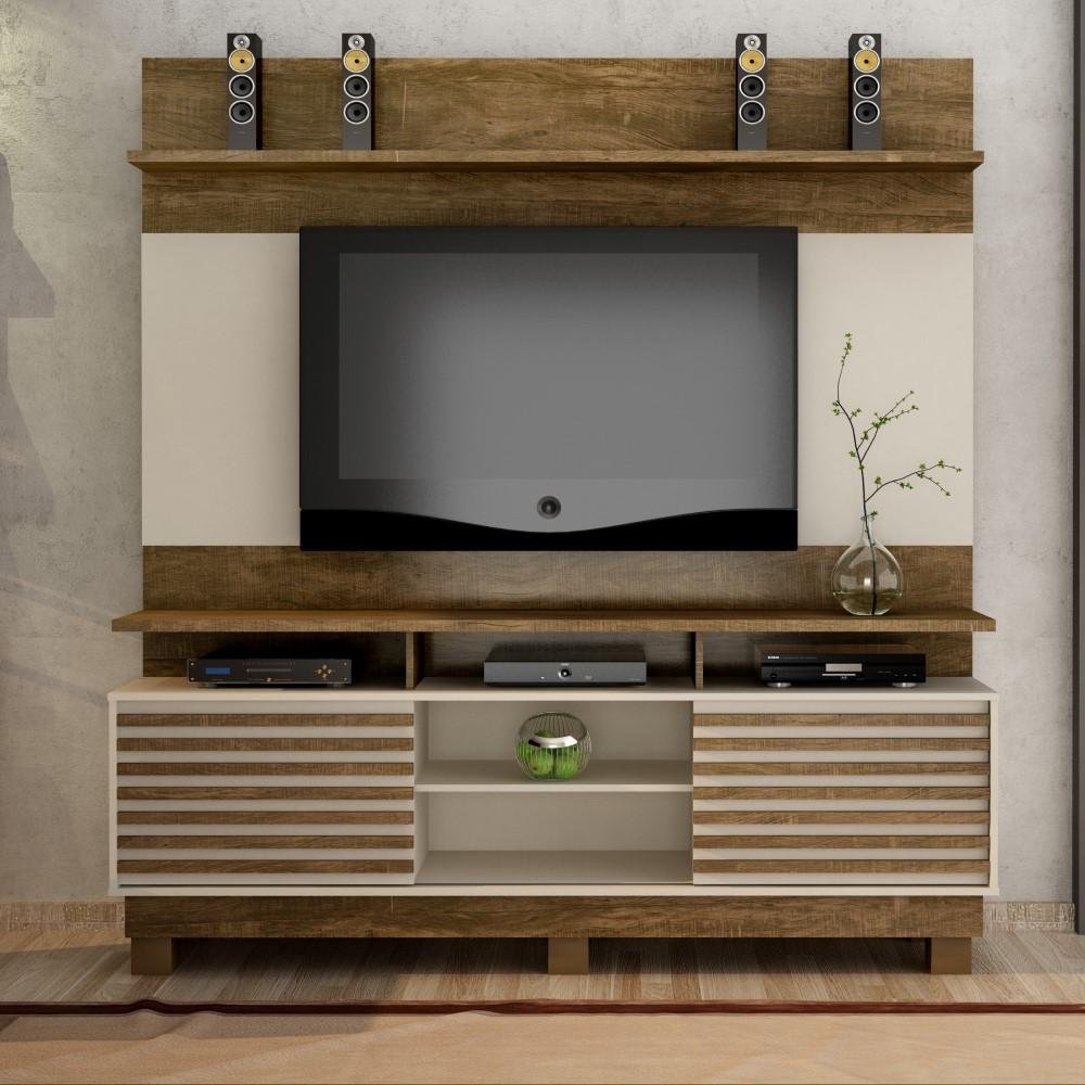 Home Theater Rack TV 60 Polegadas Sala de Estar 2 Portas 2 Prateleiras ...