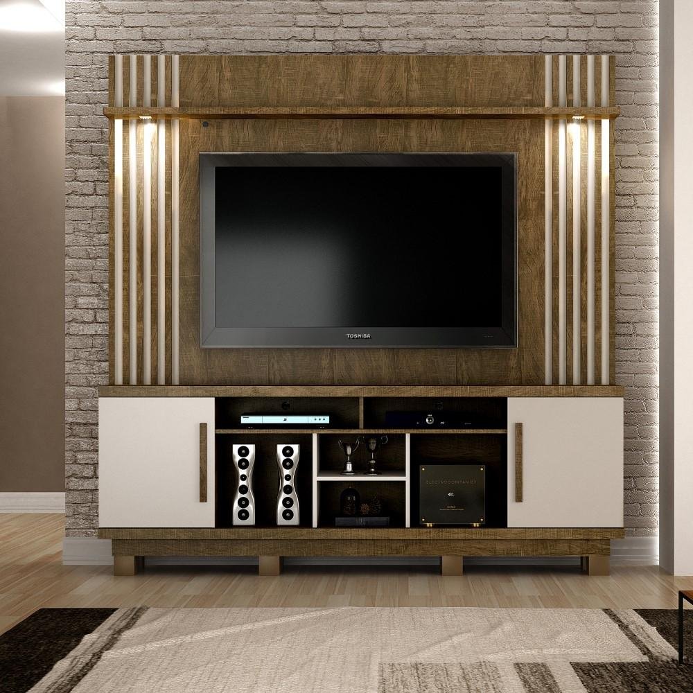 Home Theater Rack TV 60 Polegadas Sala Quarto 2 Portas 1 Prateleira MDF ...