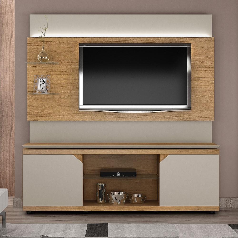 Rack Com Painel LED Home Para TV 65 Polegadas Sala e Quarto 2 Portas ...