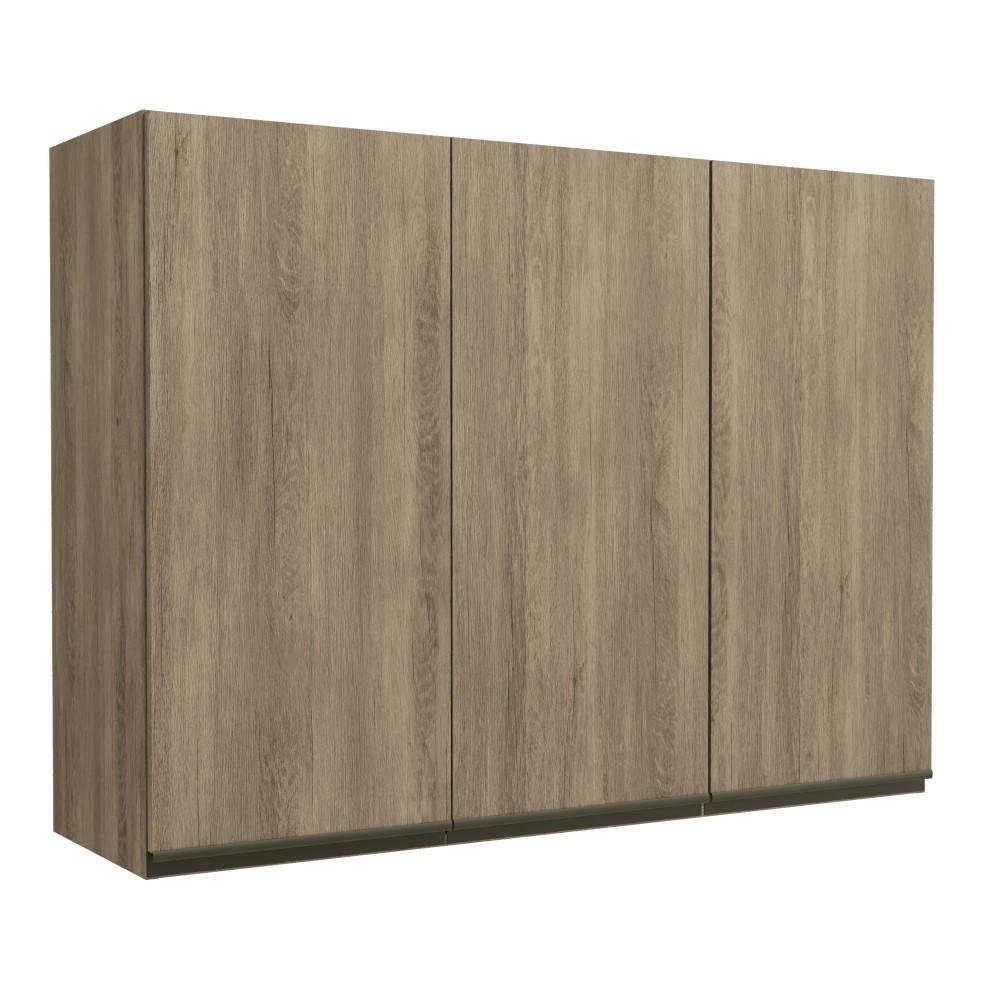 Armário Aéreo Para Cozinha 3 Portas 4 Prateleiras Organizador Multiuso ...