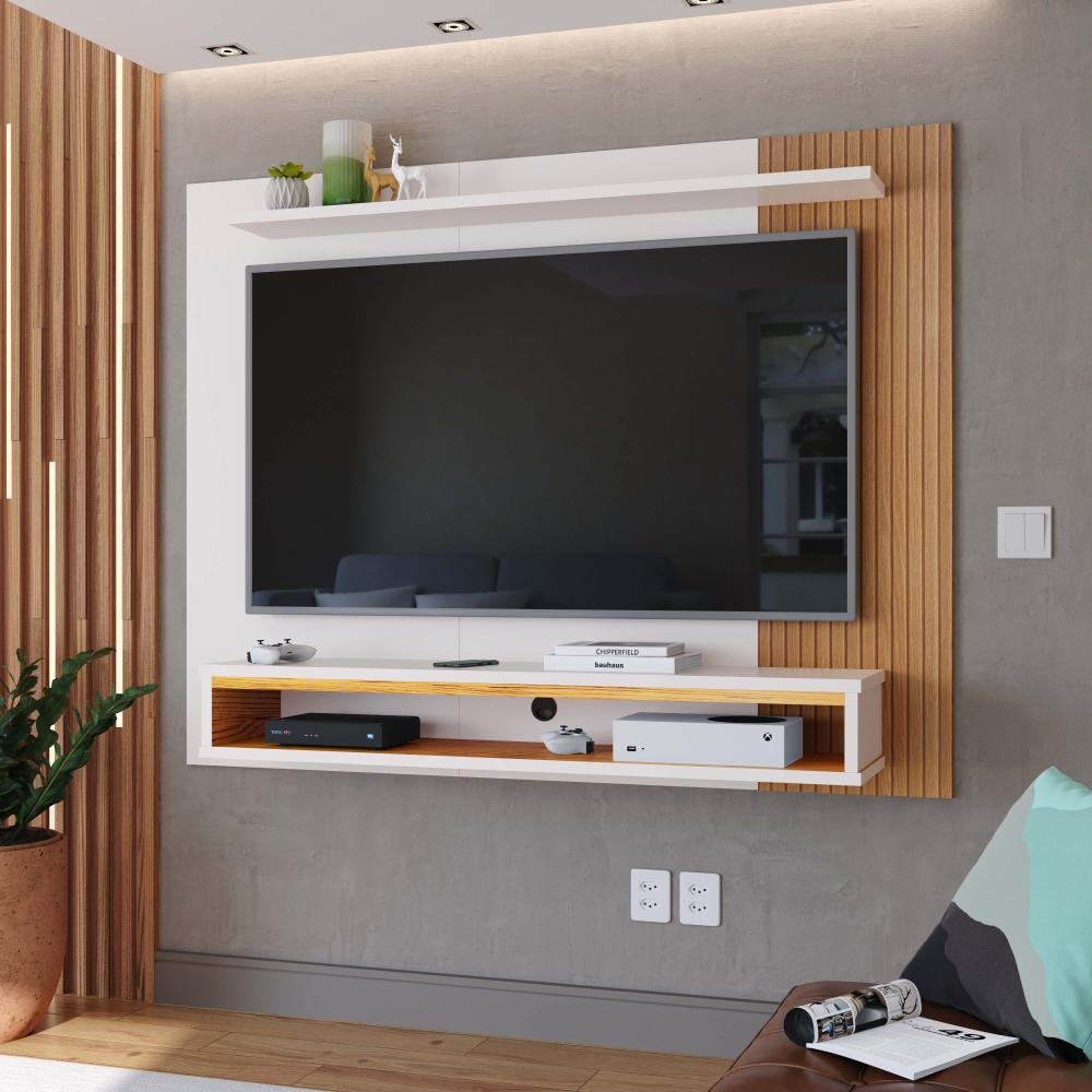 Painel Para TV Até 48 Polegadas Com Nicho e Prateleira Nairóbi - Off ...