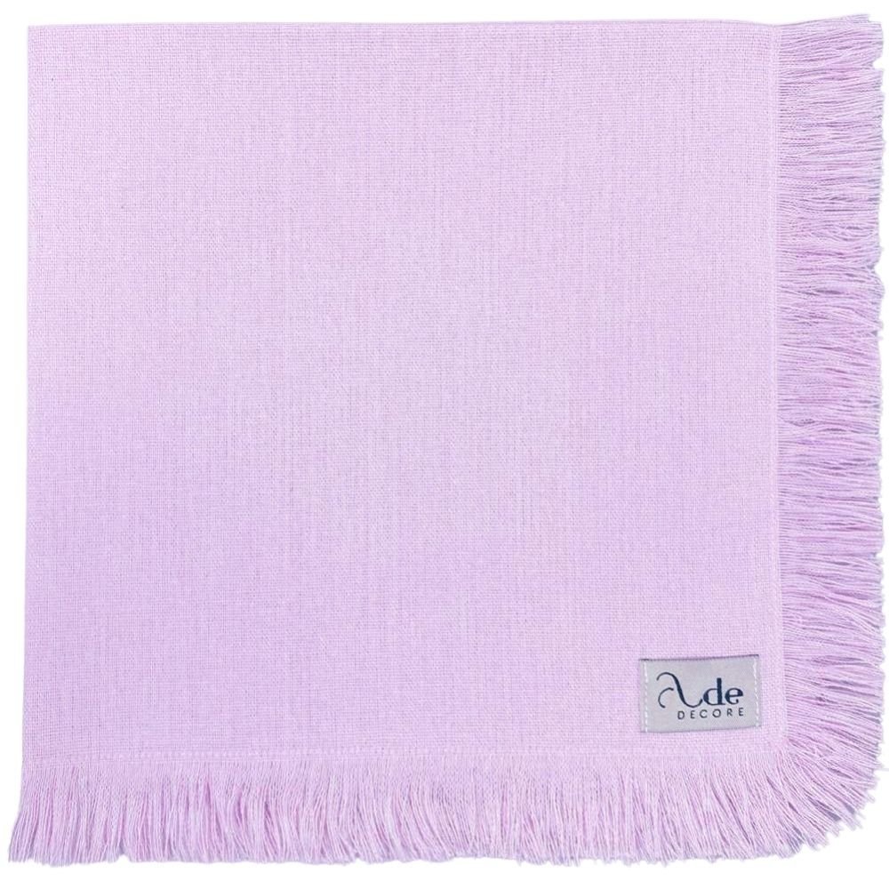 Guardanapo Linho Franja Rosa Bebê - 45 cm - Camicado