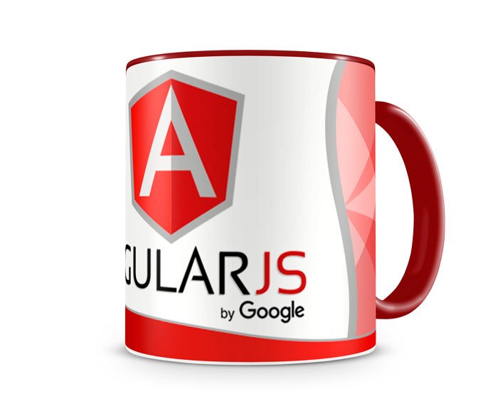 Caneca Angular JS color vermelha - Camicado