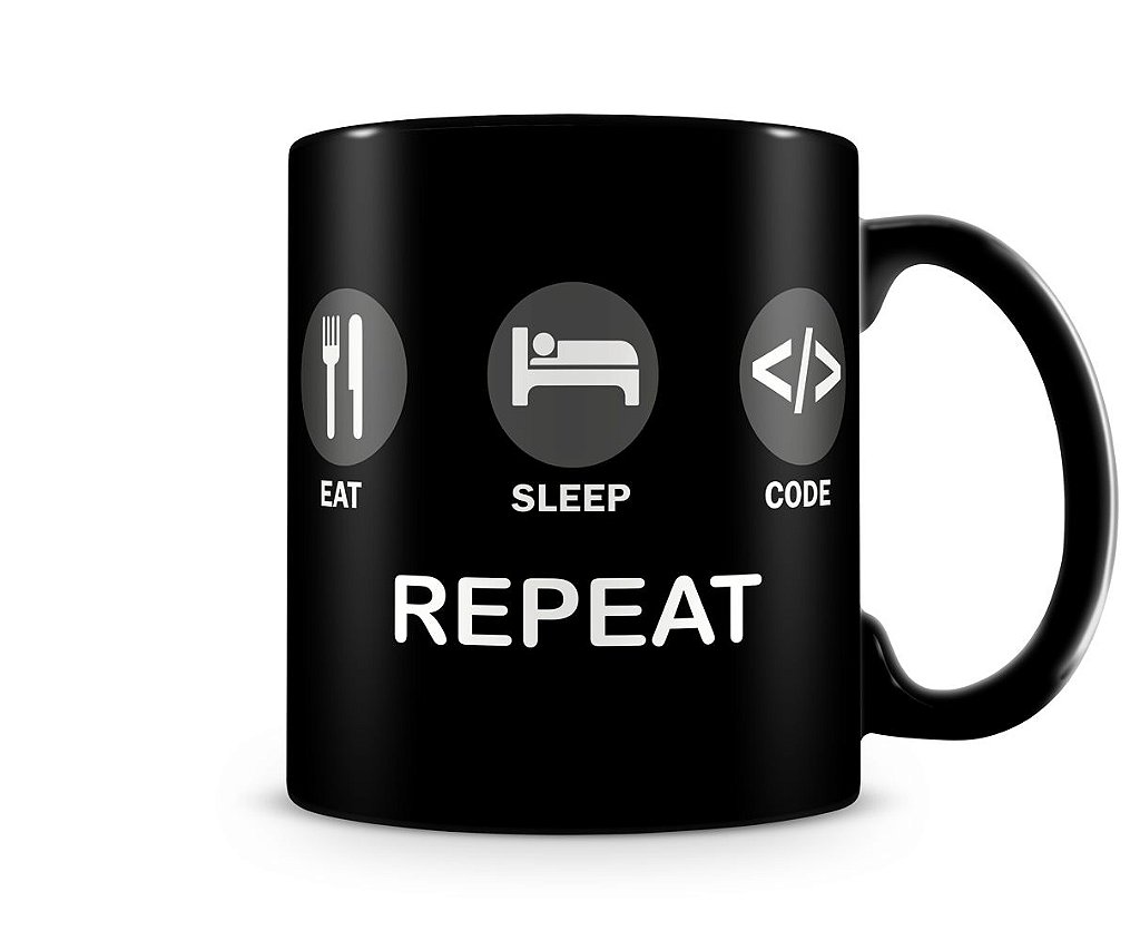 Caneca Rotina Programador Black - Camicado