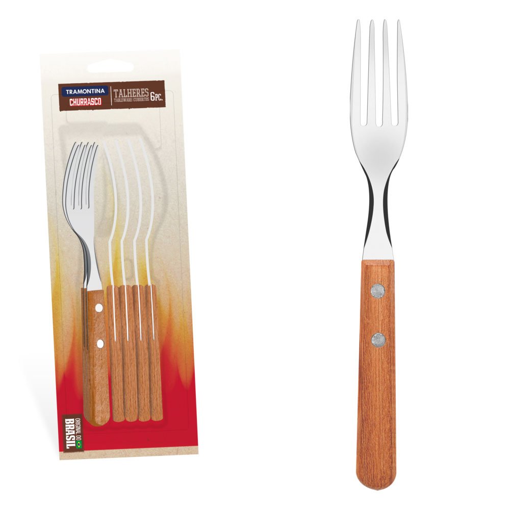 Conjunto de Garfos de Mesa Tramontina Dynamic com Lâminas em Aço Inox e ...