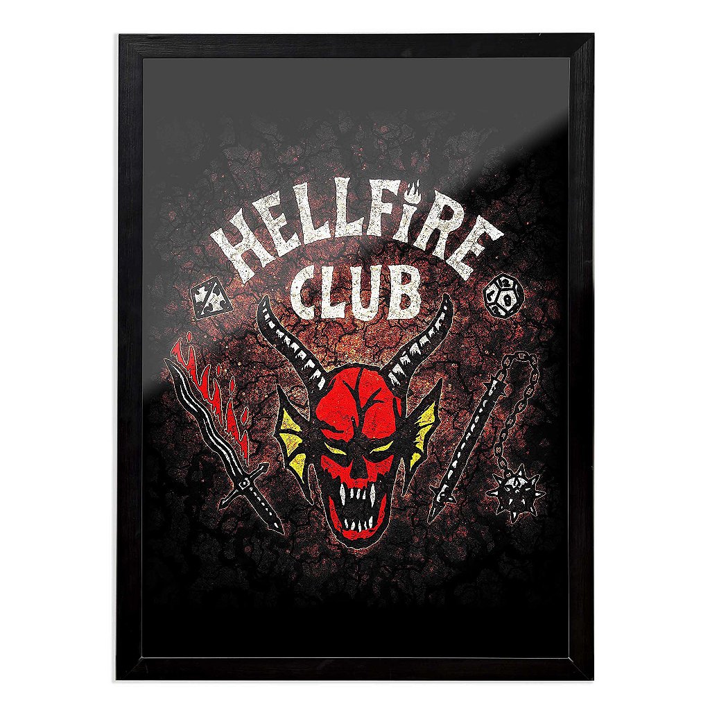 Quadro Decorativo HellFire Club Stranger Things 4 Netflix Dustin ...