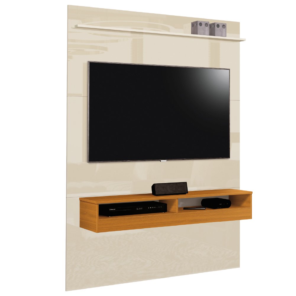 Painel Para TV Até 50 Polegadas 1,20m Com Prateleira e Nicho Torino Off ...