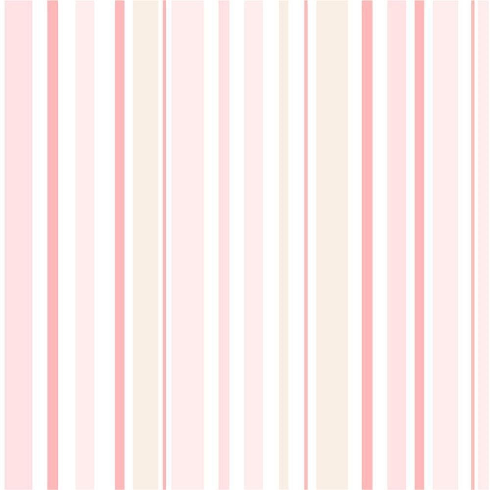 Papel De Parede 7445 Bege E Rosa 0,52X9,5M - Camicado