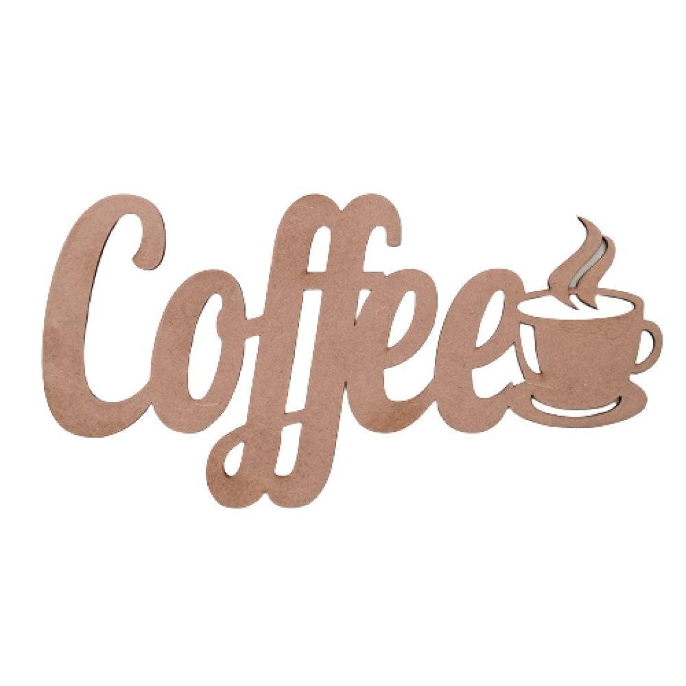 Plaquinha Decorativa Coffe Em Mdf Natural - Camicado