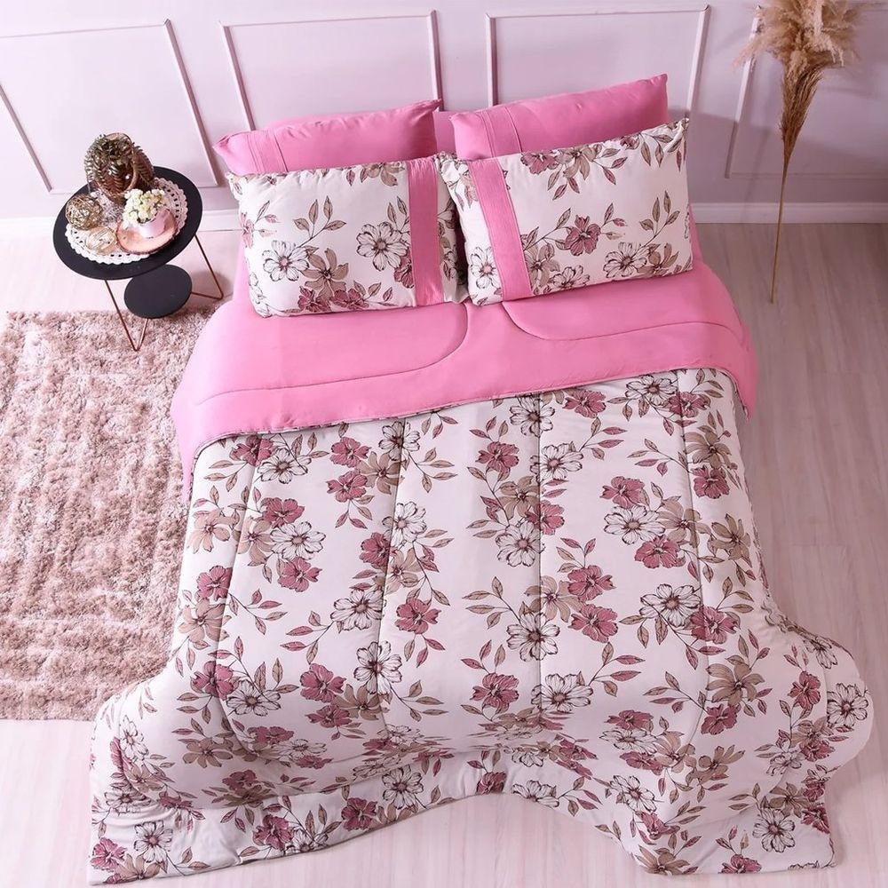 Kit Edredom + Jogo De Cama Casal De Malha 100% Algodão Bella Cama ...