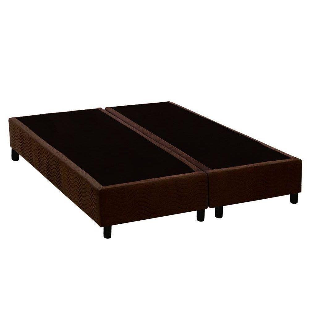 Cama Box Base Queen Universal Suede Brown (158X198X20) - Costa Rica ...