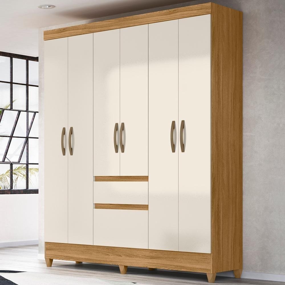 Guarda Roupa Casal 6 Portas 8990 Freijo Off White Moval Freijo Off ...