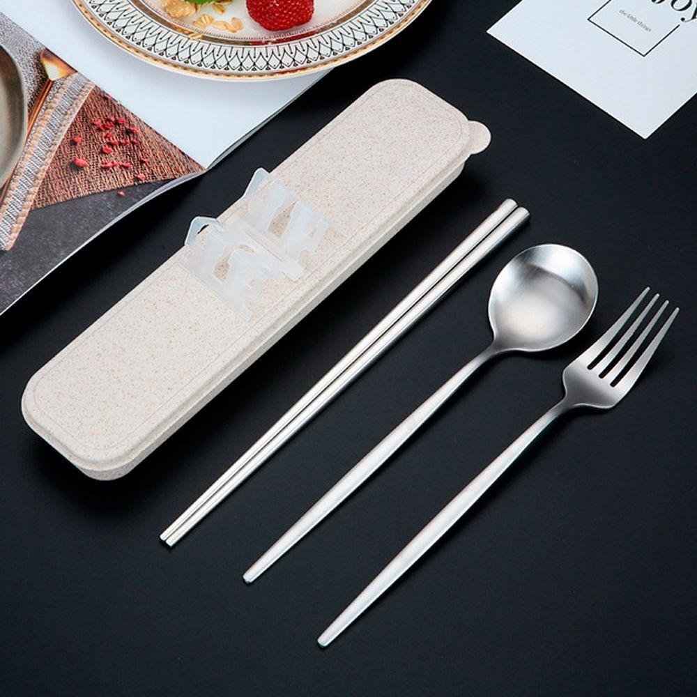 Kit Talheres Individual Em Aço Inox Hashi Prata 4 Peças - Camicado