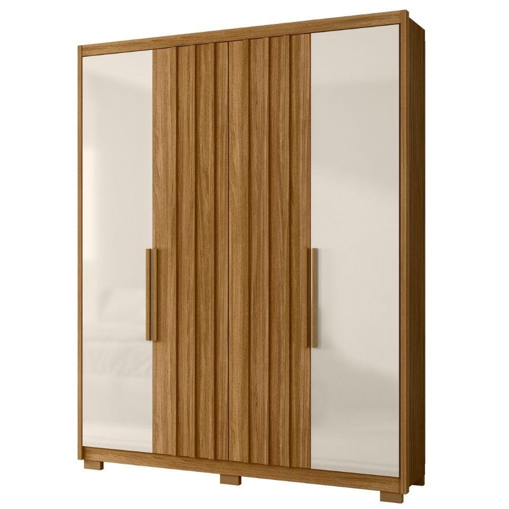 Guarda Roupa Califórnia 4 Portas 3 Gavetas Freijó Off White Moval ...