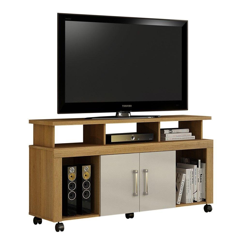 Rack Para Tv Até 47 Polegadas Espanha Valdemóveis Cinamomo/off White ...