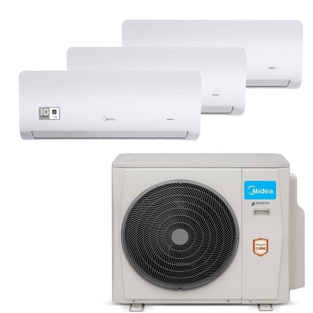 Ar Condicionado Multi Tri Split Midea Xtreme Save 27000 BTU (2X9000 ...