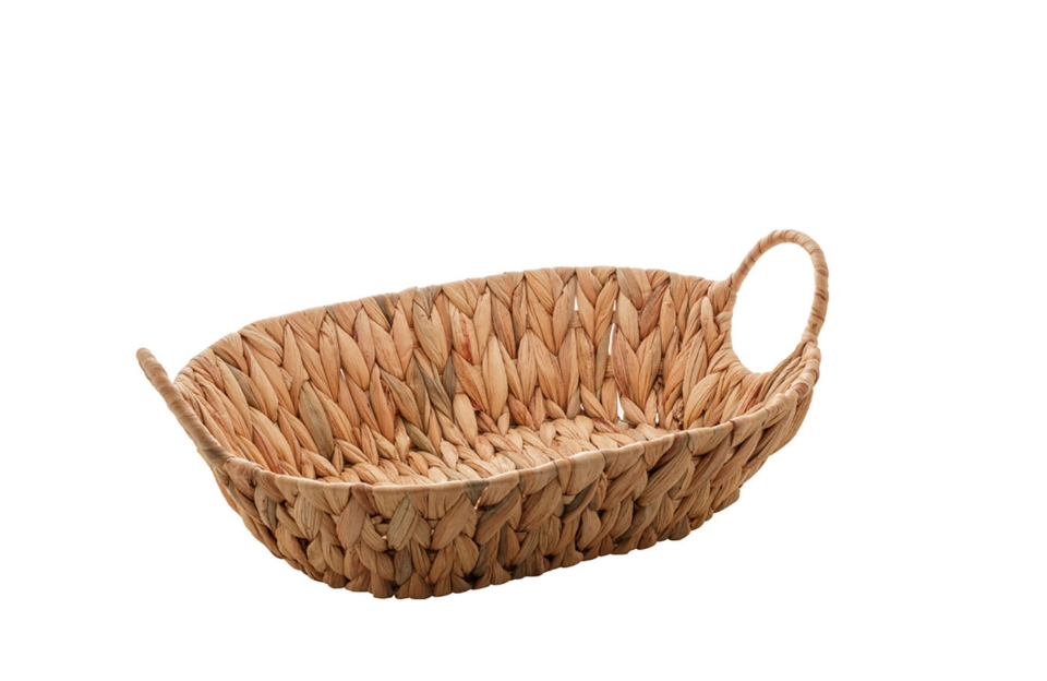 Cesta De Fibra Natural Com Alça De Metal Revestida Em Fibra - Camicado