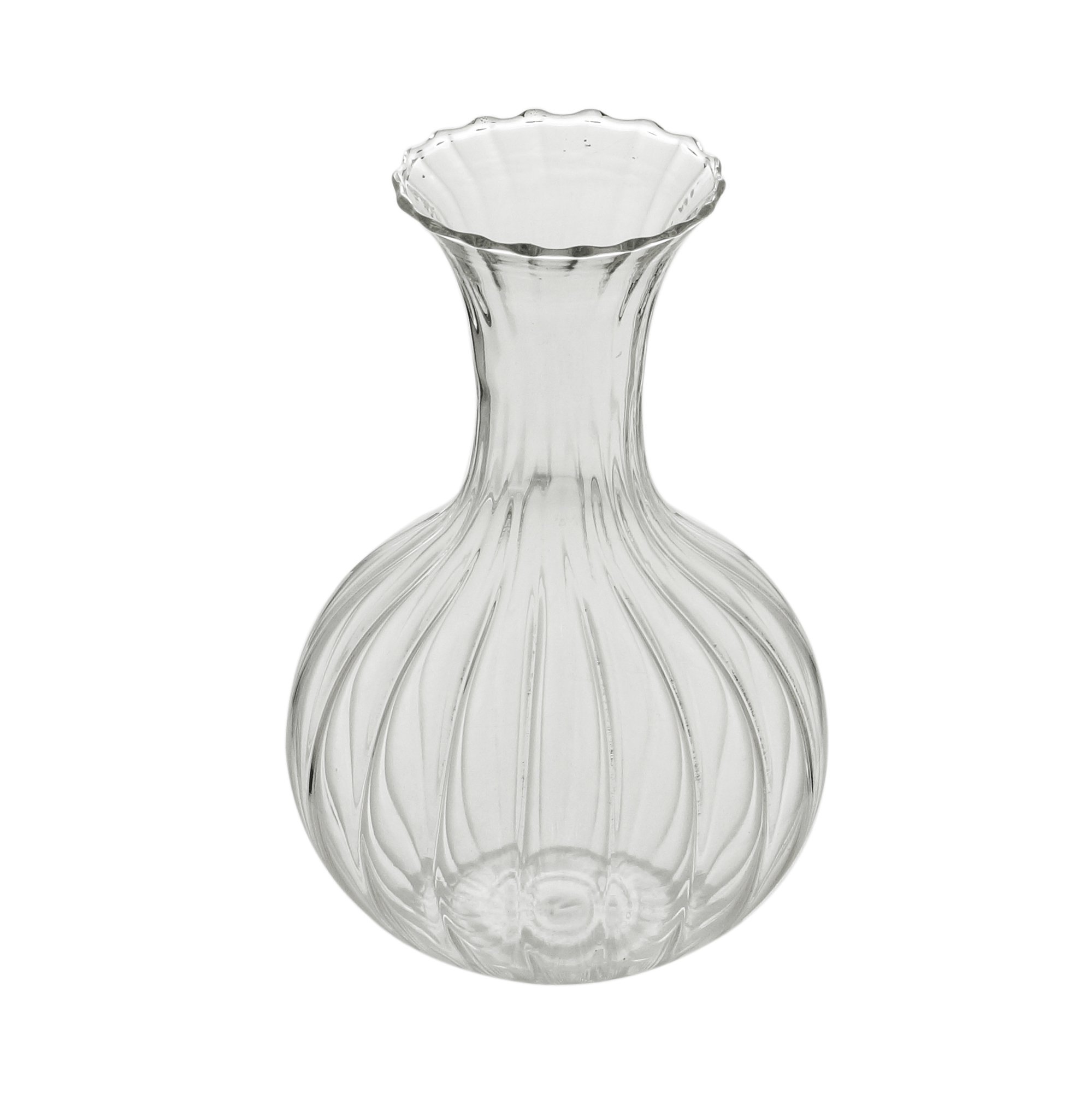 Vaso Vidro Solitário Canelado 10x16cm - Camicado