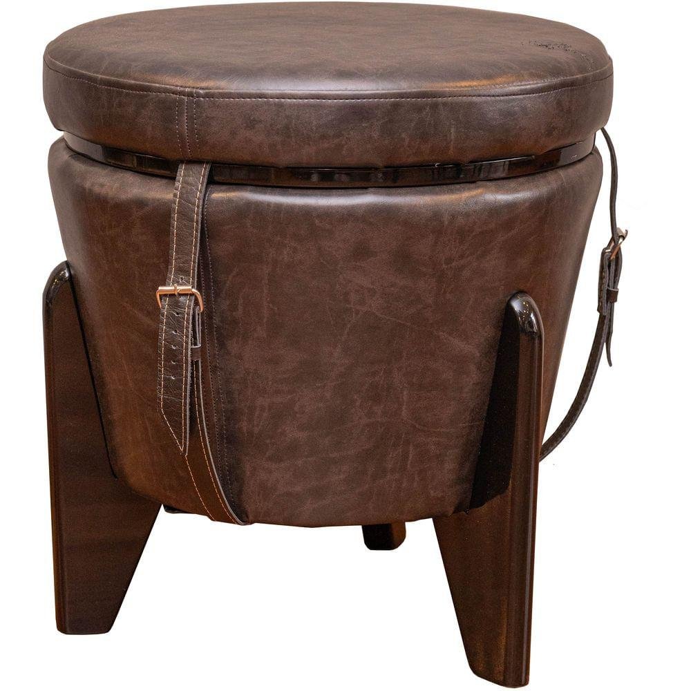 Puff Baú Flex Couro Hibrido Preto com Tampo e Pés Laca Preto 46 cm ...