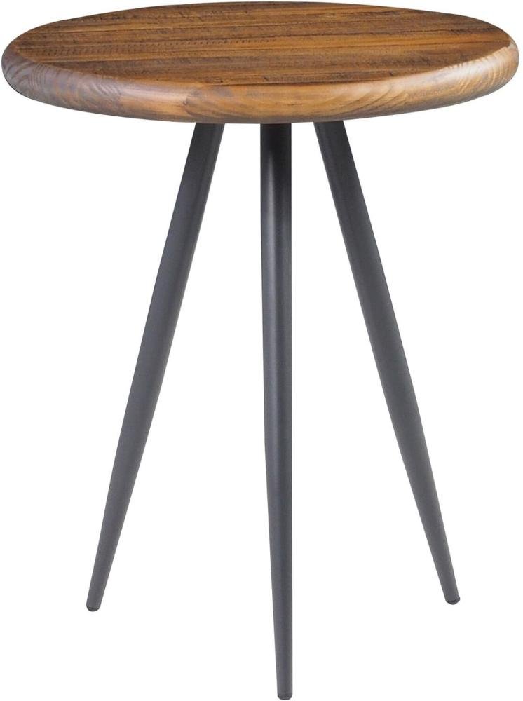 Mesa Lateral Trianon Metal Grafite Rustic Brown 50cm - 44891 - Camicado