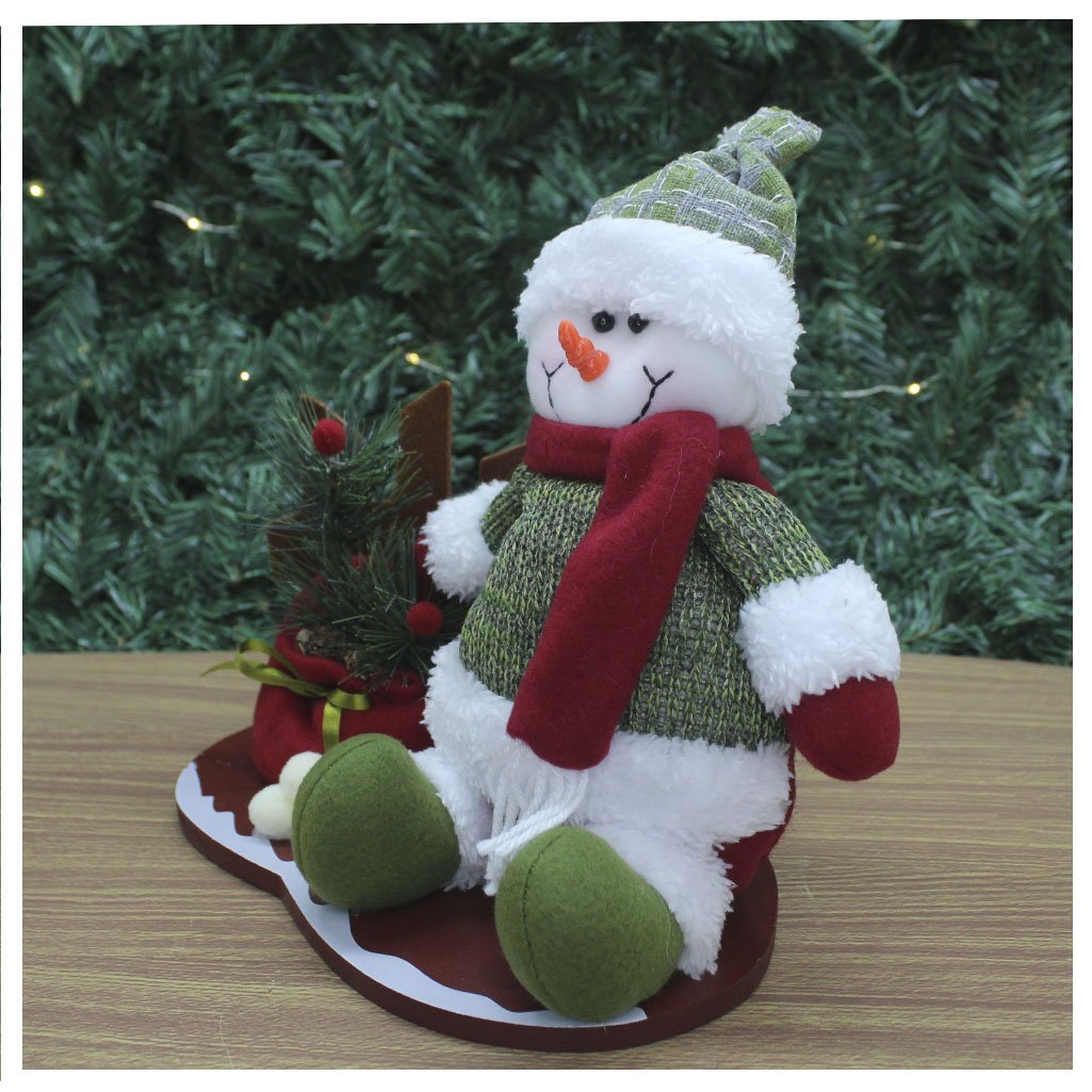 Decoração Boneco Natal Boneco De Neve Tecido Natalino 28cm - Camicado
