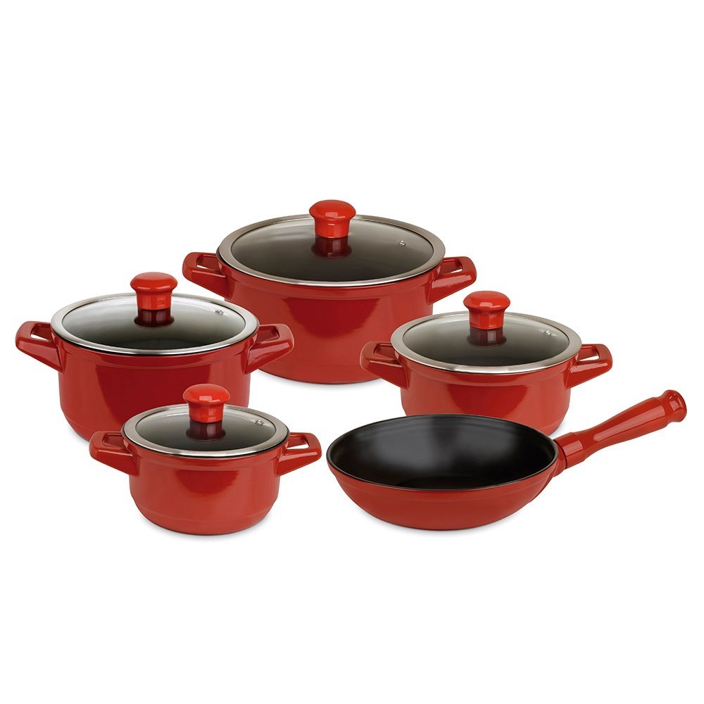 Jogo De Panelas Em Cerâmica Duo 5 peças Ceraflame Pomodoro - Camicado