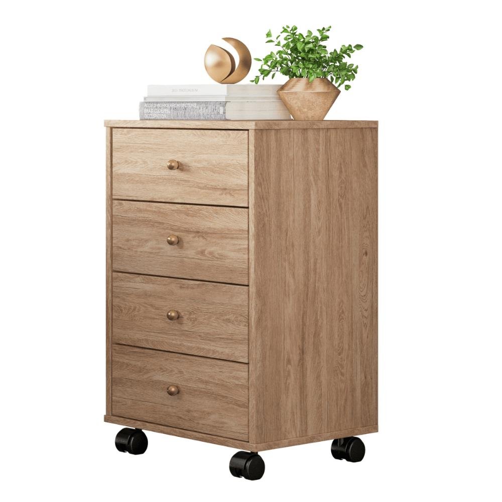 Gaveteiro Demóbile Office Presence Nogal Touch - Camicado