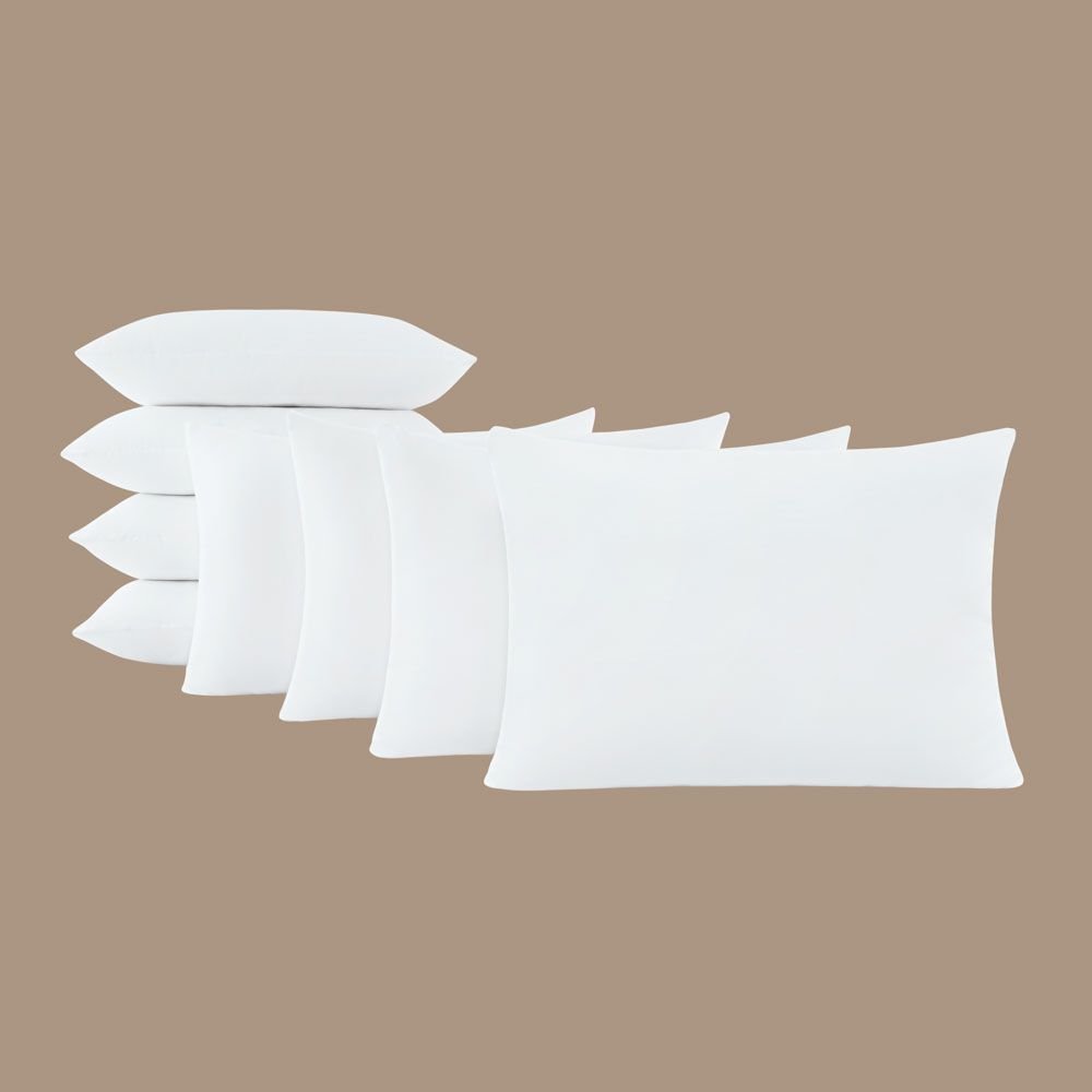 KIT 8 TRAVESSEIROS 50X70CM ANTIALÉRGICO LAVÁVEL FIBRA SILICONADA MACIO ...