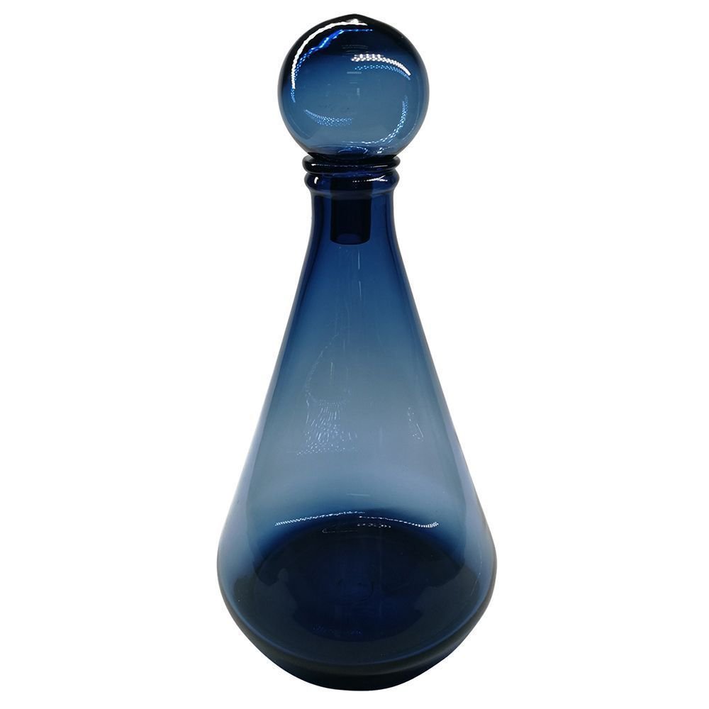 Garrafa de Vidro Azul 20x20x41,5cm - Camicado