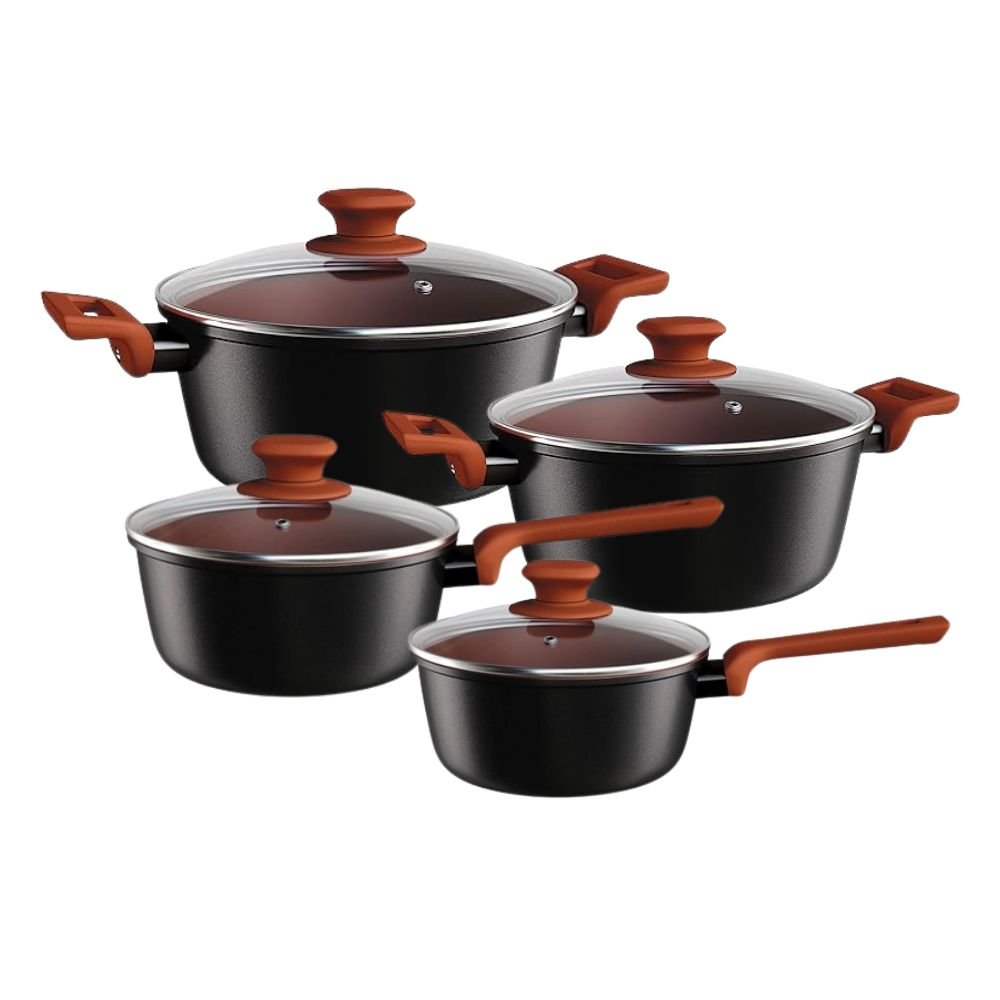 Jogo de Panelas ColorStone Terracota Antiaderente Inducao Ceramico ...