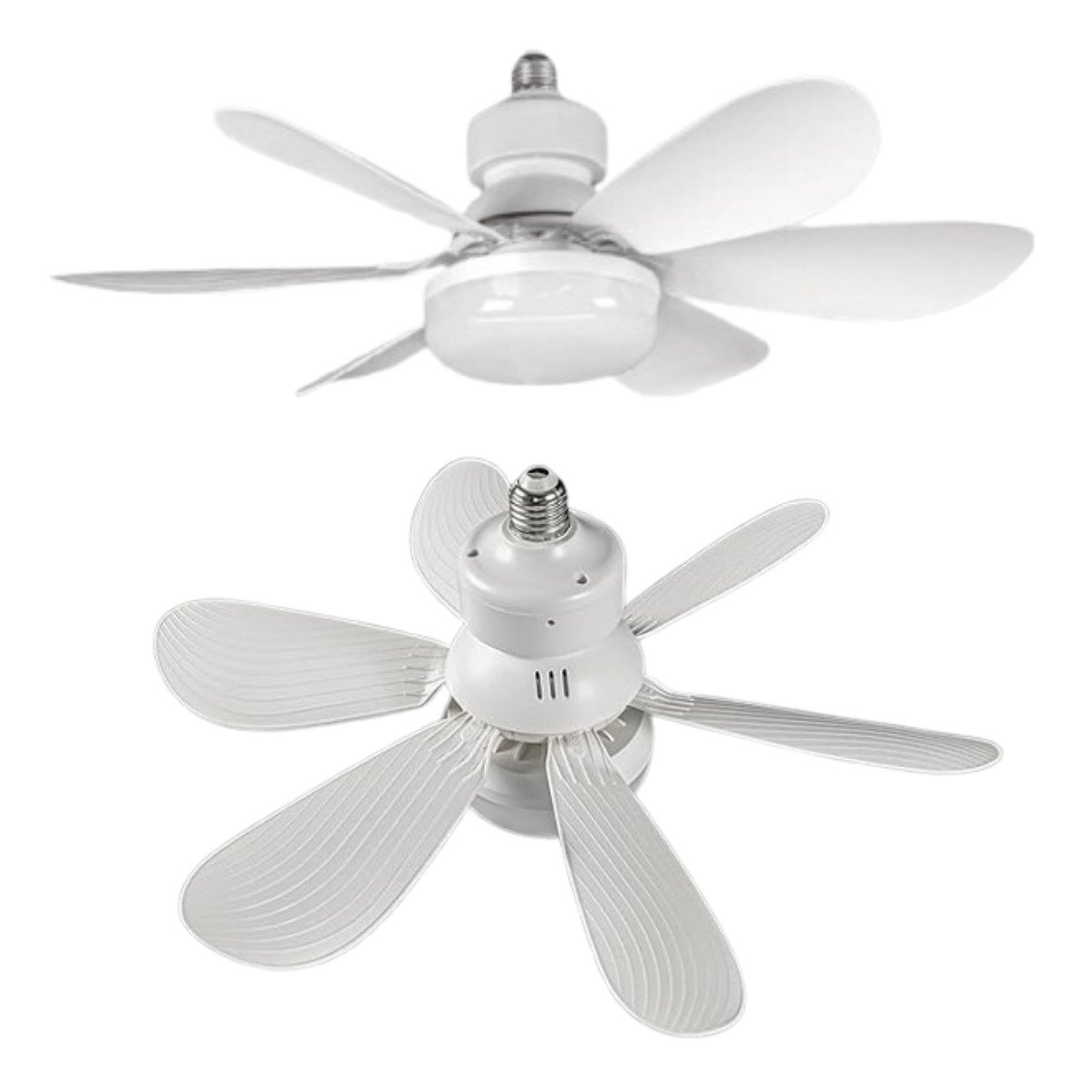 Ventilador de teto silencioso com 6 aspas, 3 velocidades, lâmpada LED ...