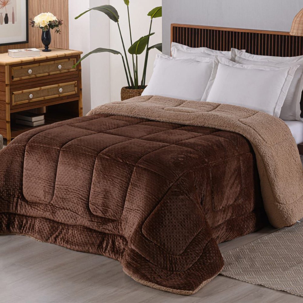 Edredom Coberdrom Phoa Especial Pesado King - Terracota - 100% ...