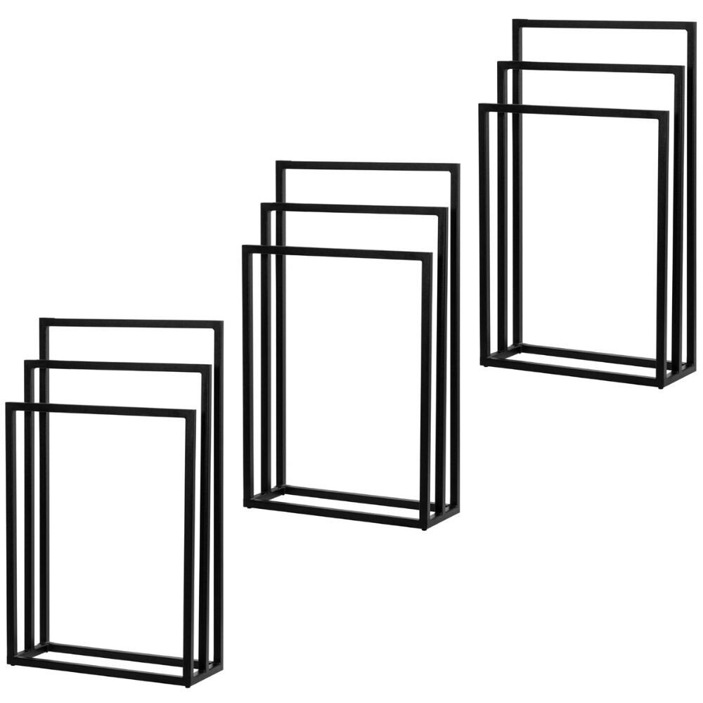 Kit 03 Porta Toalha Toalheiro de banho Lena Para Chão do Banheiro 3 em ...