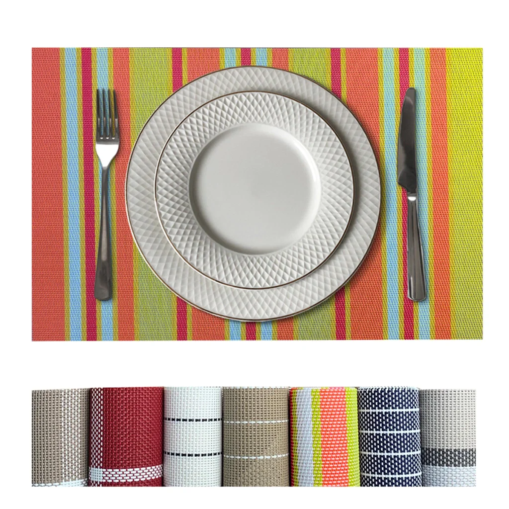 4 Jogo Americano Mesa Posta Luxo Impermeavel Pvc Mz List Vr - Camicado