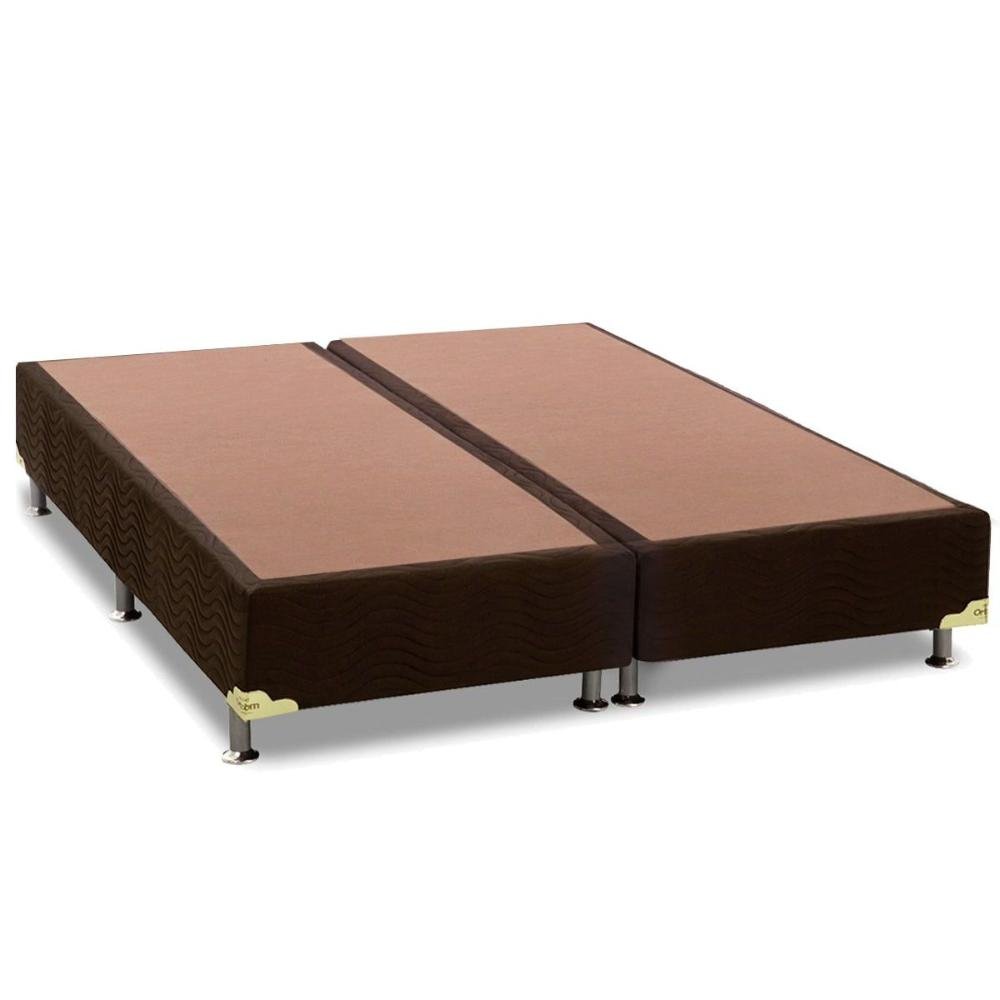 Cama Box Base Queen Universal Suede Brown (158x198x20) - Ortobom - Camicado