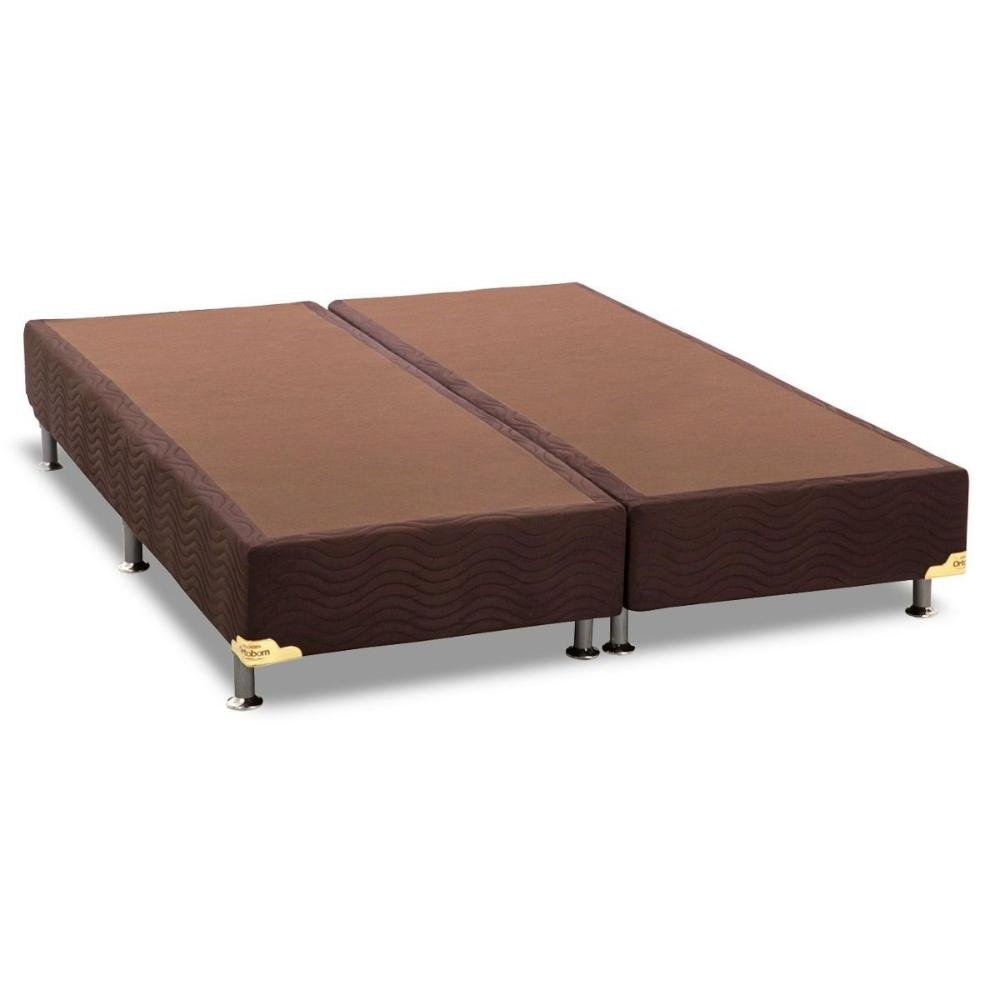Cama Box Base Queen Universal Suede Brown (158x198x20) - Ortobom - Camicado