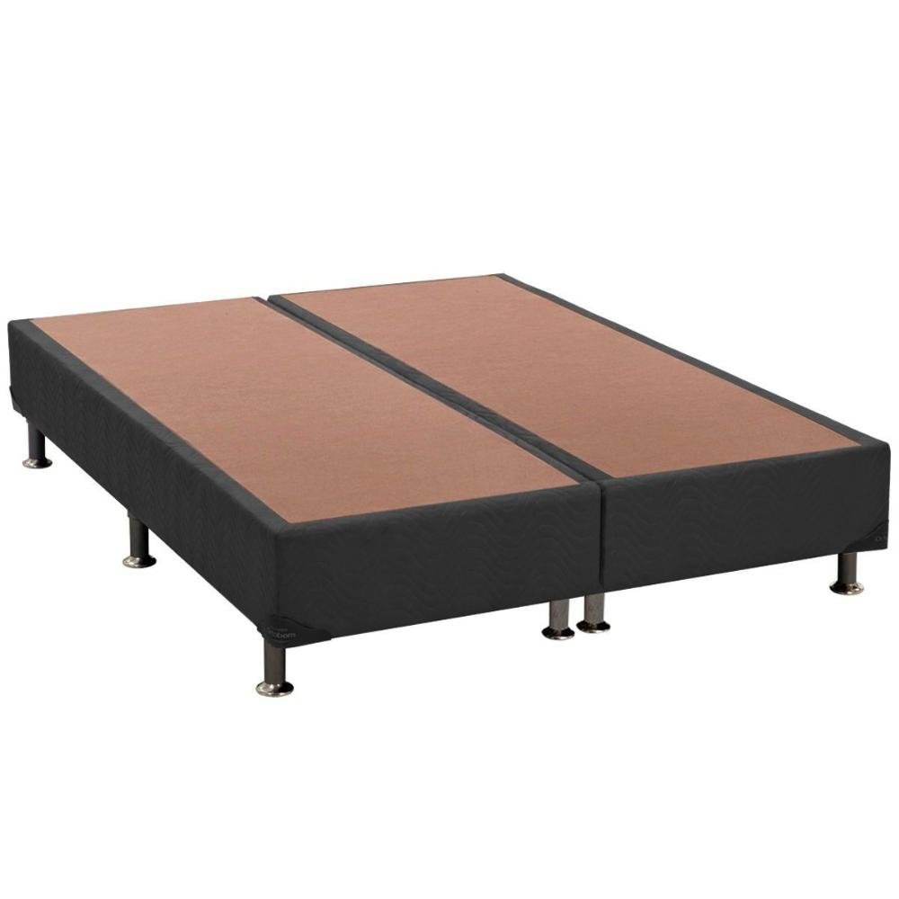 Cama Box Base Queen Universal Suede Gray (158x198x20) - Ortobom - Camicado