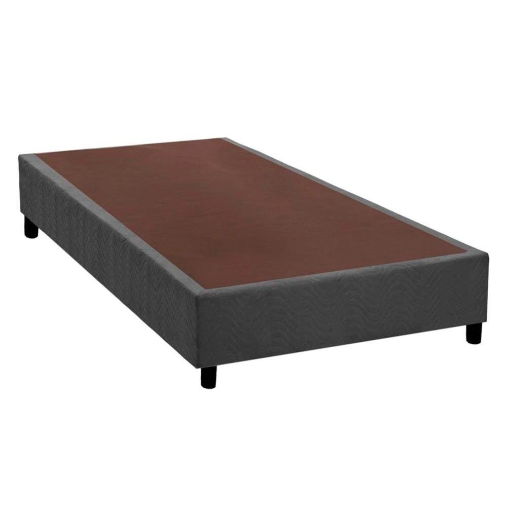 Cama Box Base Solteiro Universal Suede Gray (96x203x20) - Costa Rica ...