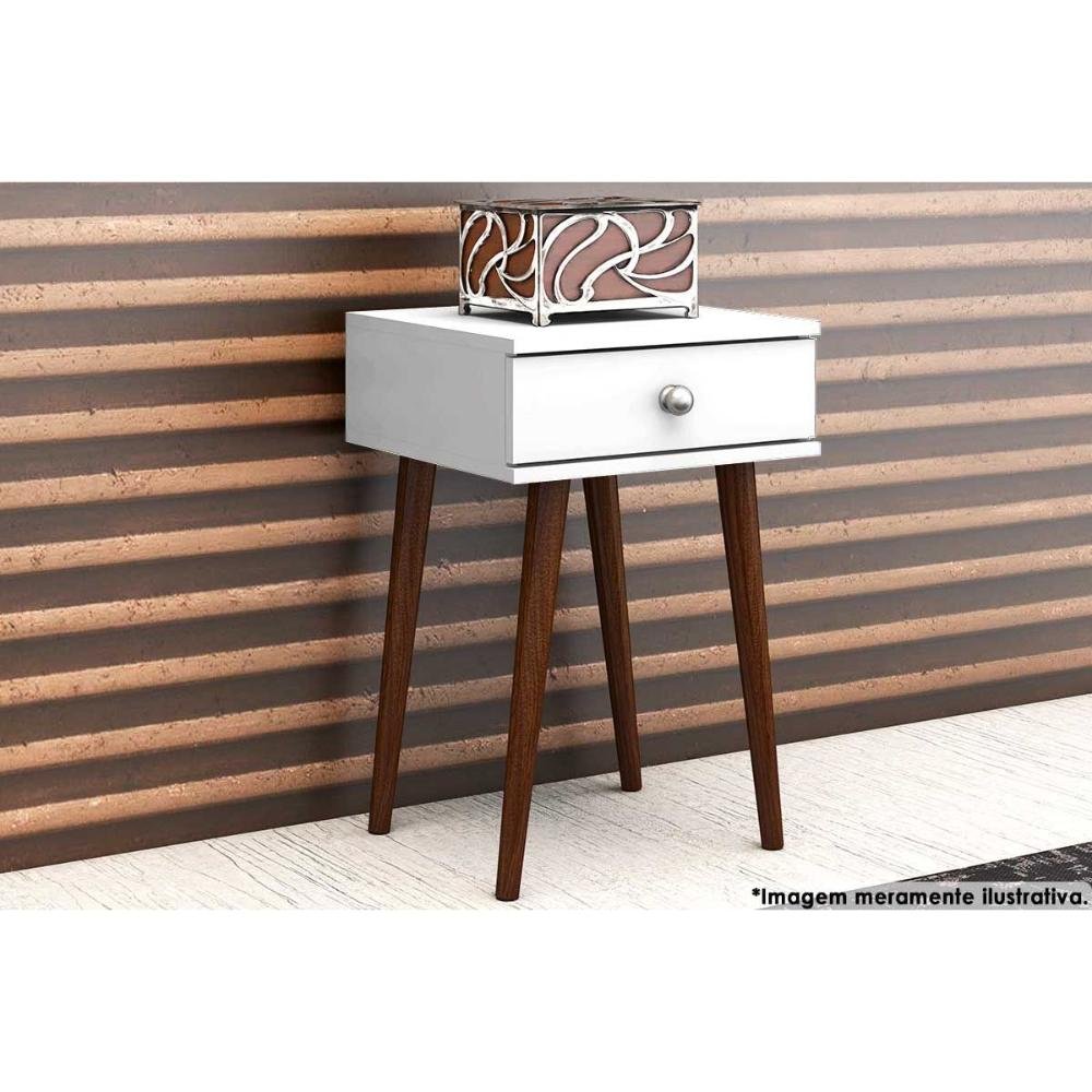 Mesa de Cabeceira Solteiro RT3072 c/ 1 Gaveta Branco - Movelbento ...